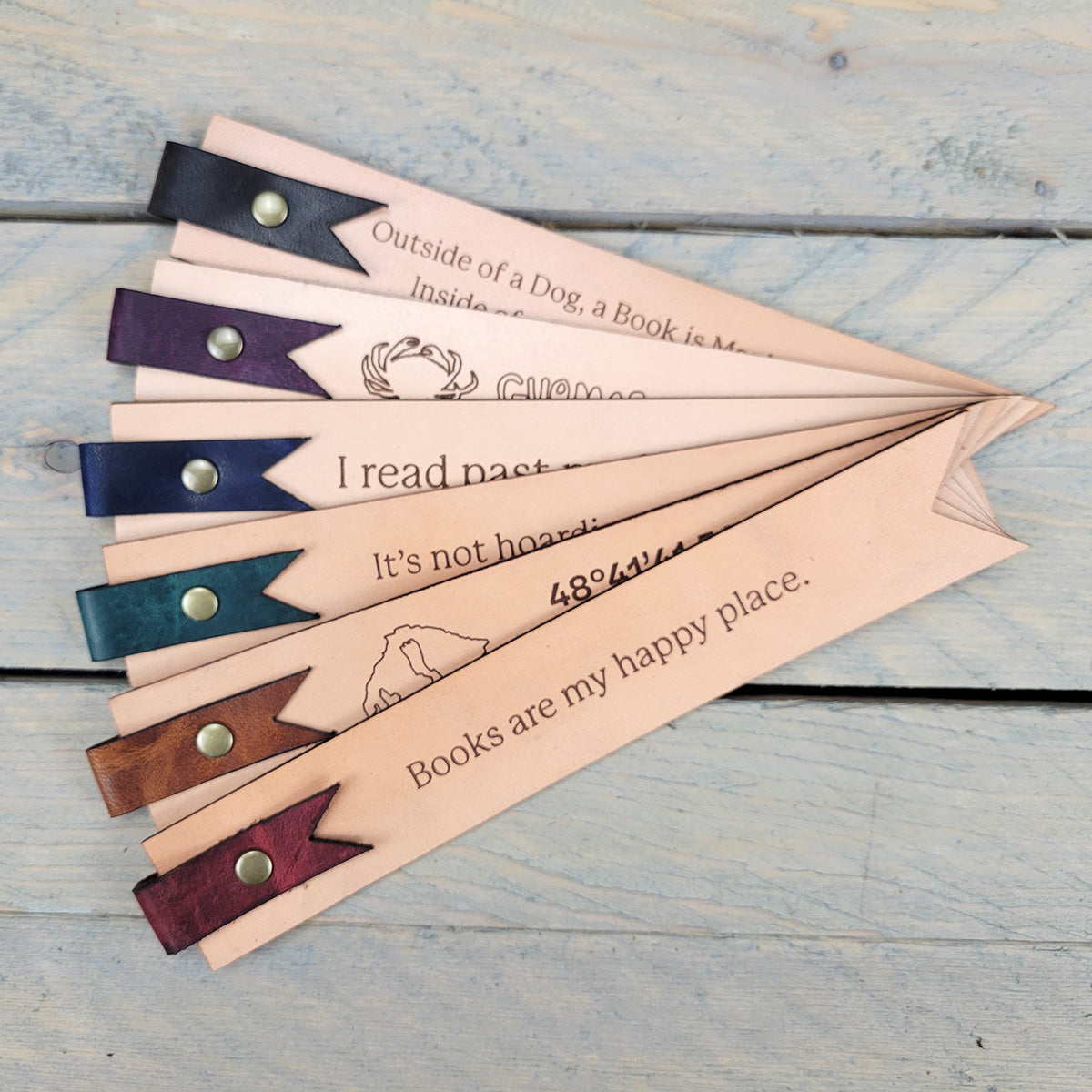 Custom Engraved Bookmark – Orcas Island Leather Goods