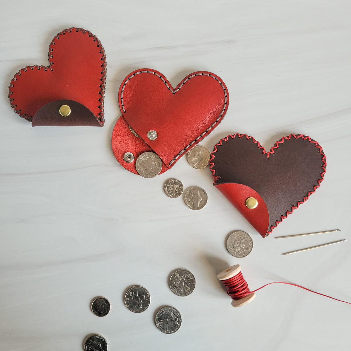 Heart Coin Purse Kit – Orcas Island Leather Goods