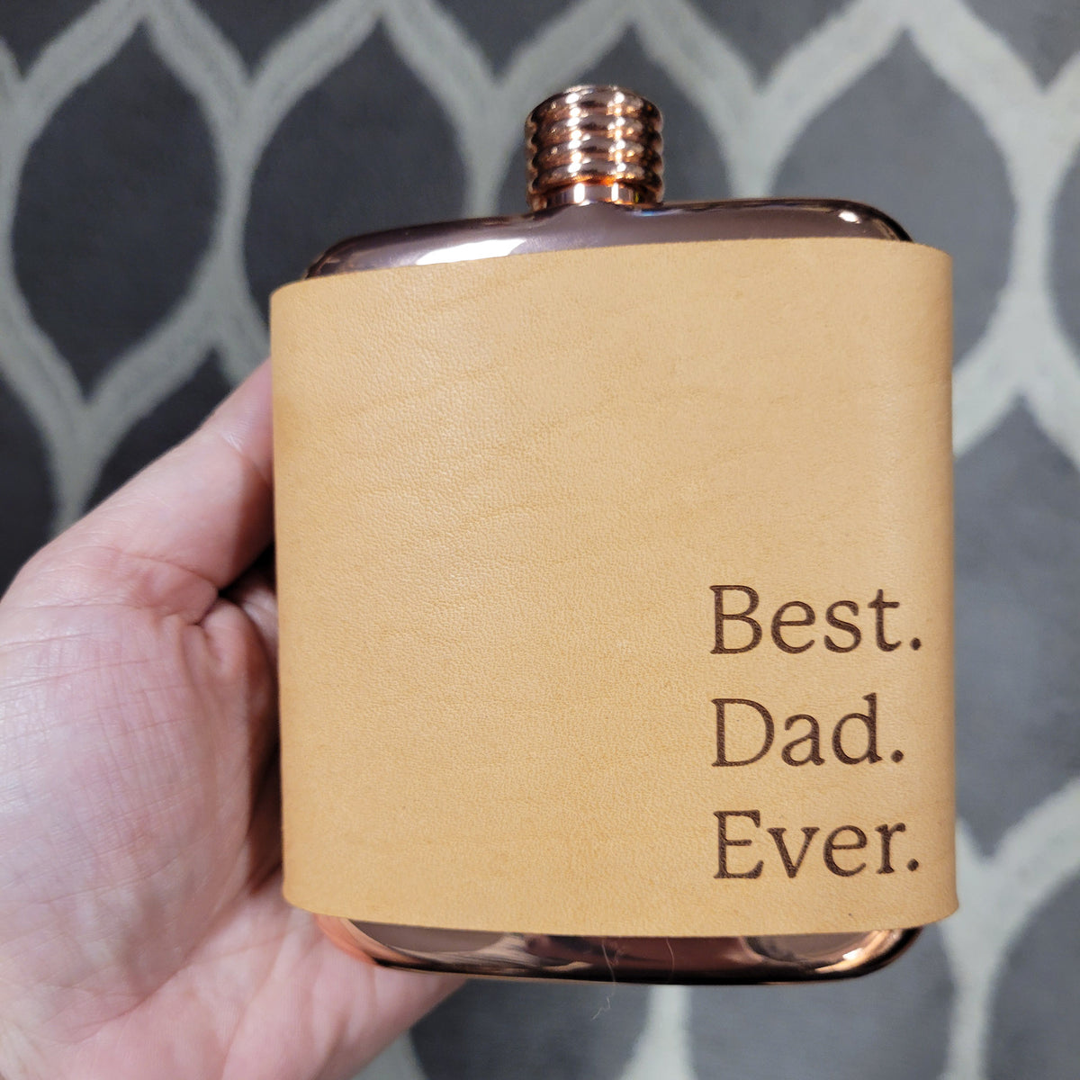 Custom Engraved Leather Wrapped Flask – Orcas Island Leather Goods